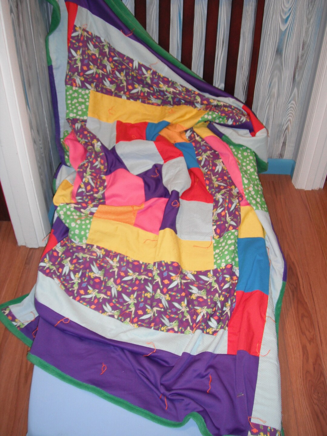 Pajama Pant Tinkerbell Quilt/patchwork Blanket/colorful Bedding/unique ...