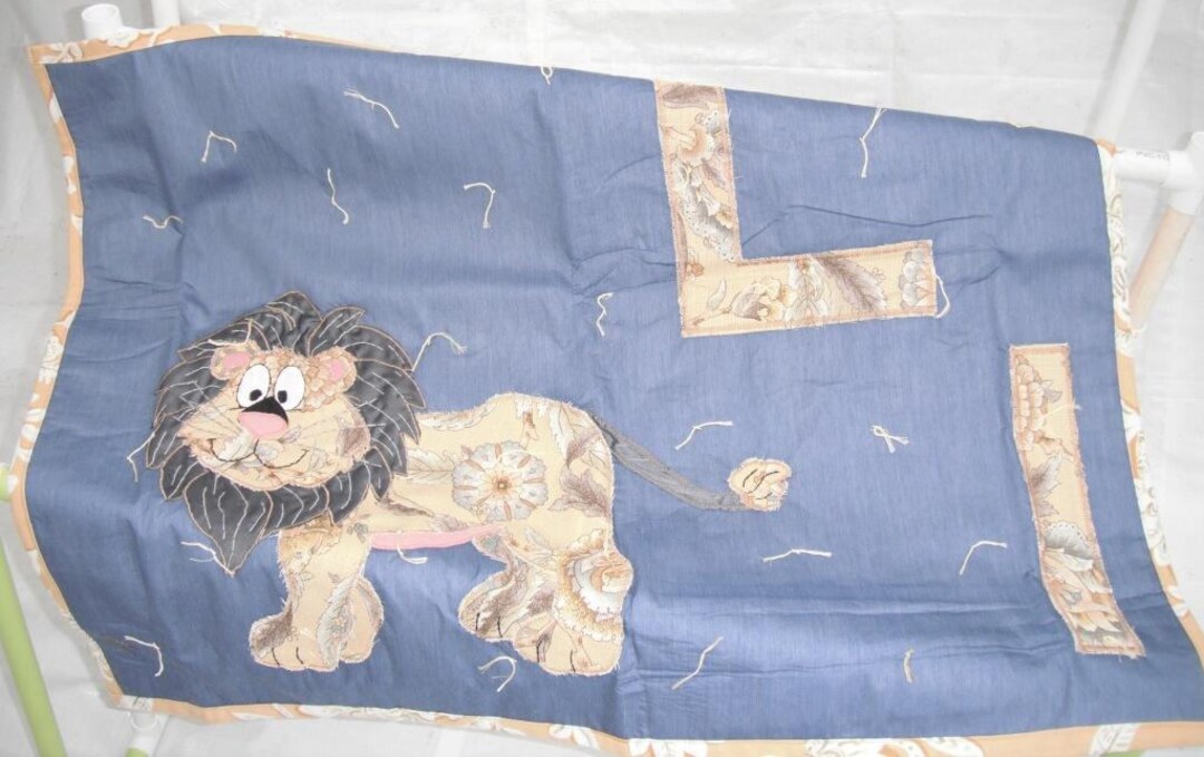 L is for Lion Baby Quilt / Baby Shower Gift / Jungle Bedding / Lion ...