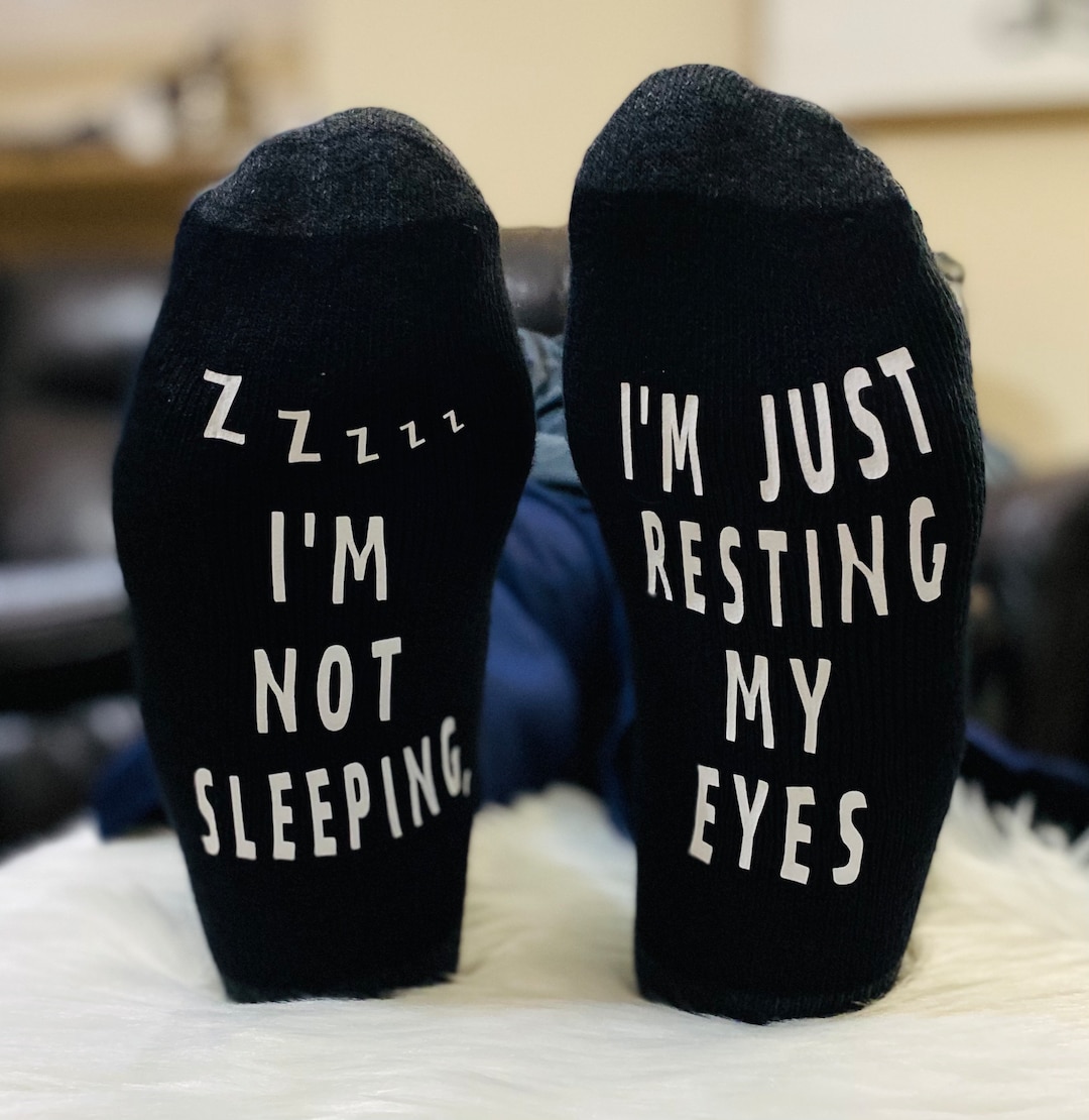 I'm Just Resting My Eyes, I'm Not Sleeping, Dad Socks, , Funny Gift ...