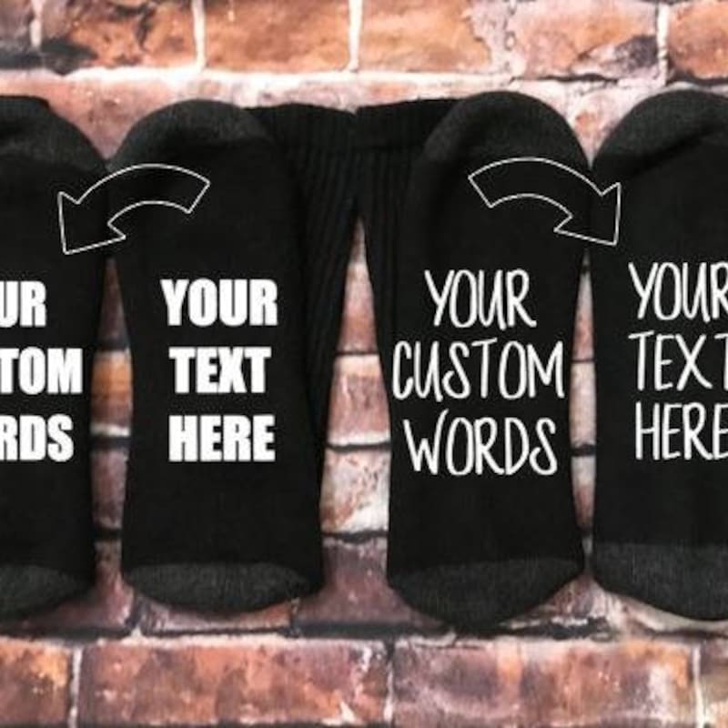 Personalised Bottom Socks - Etsy