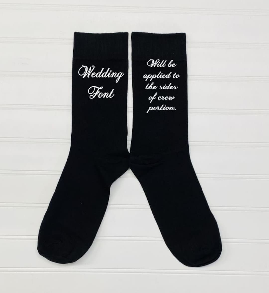 Personalized Wedding Socks, Custom, One of a Kind, Your Text on Our ...