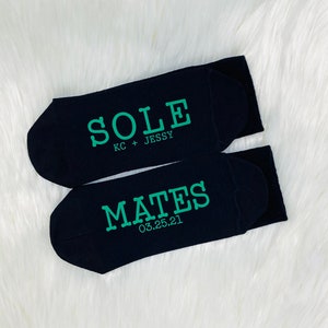 Sole Mate Wedding Socks, FREE Sole Mates Label, Wedding Gift, Groom ...