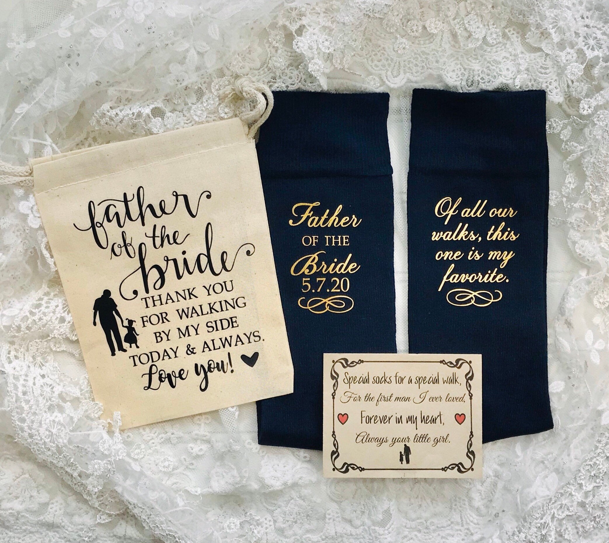 Father of the Bride gift Of all our walks OR Special Socks | Etsy