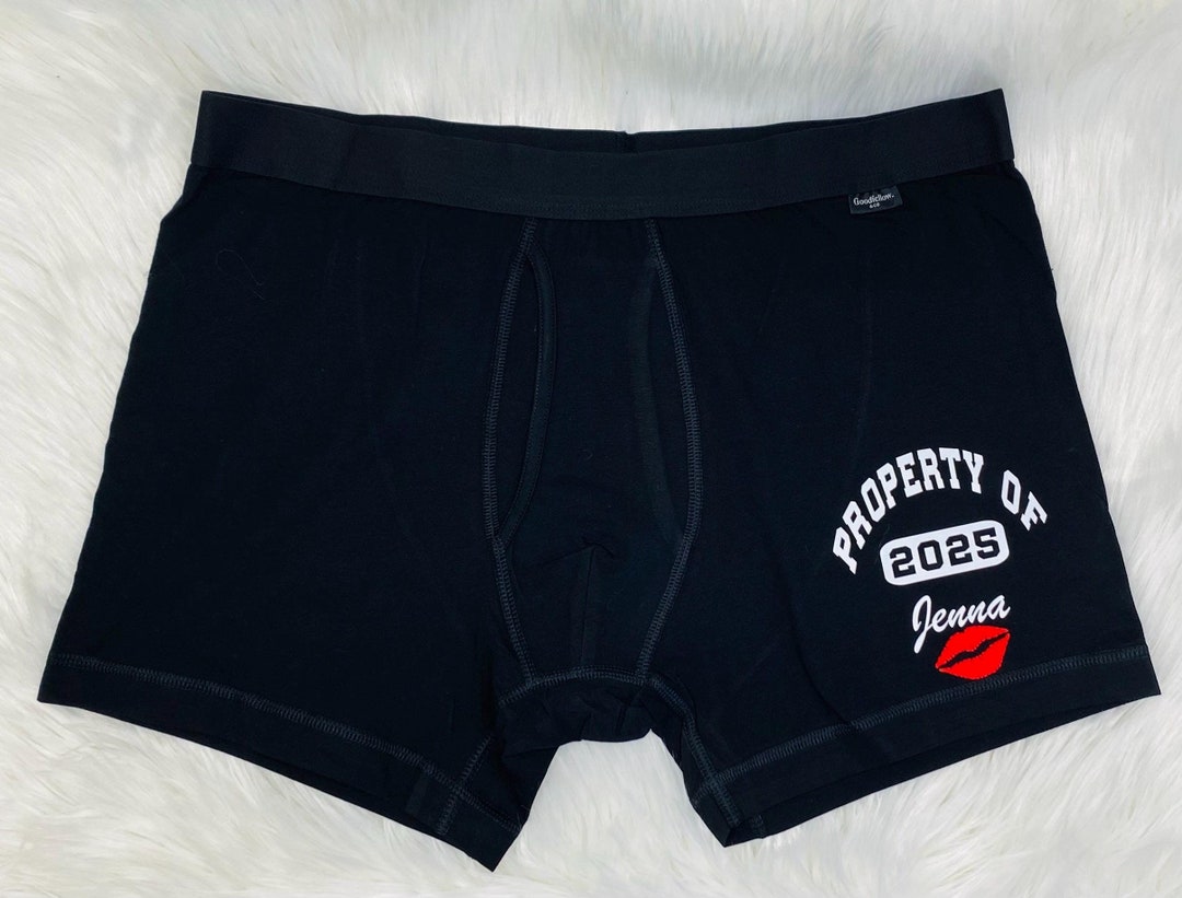Personalized Mens Underwear, Groom Gift, Groom Underwear, Property of ...