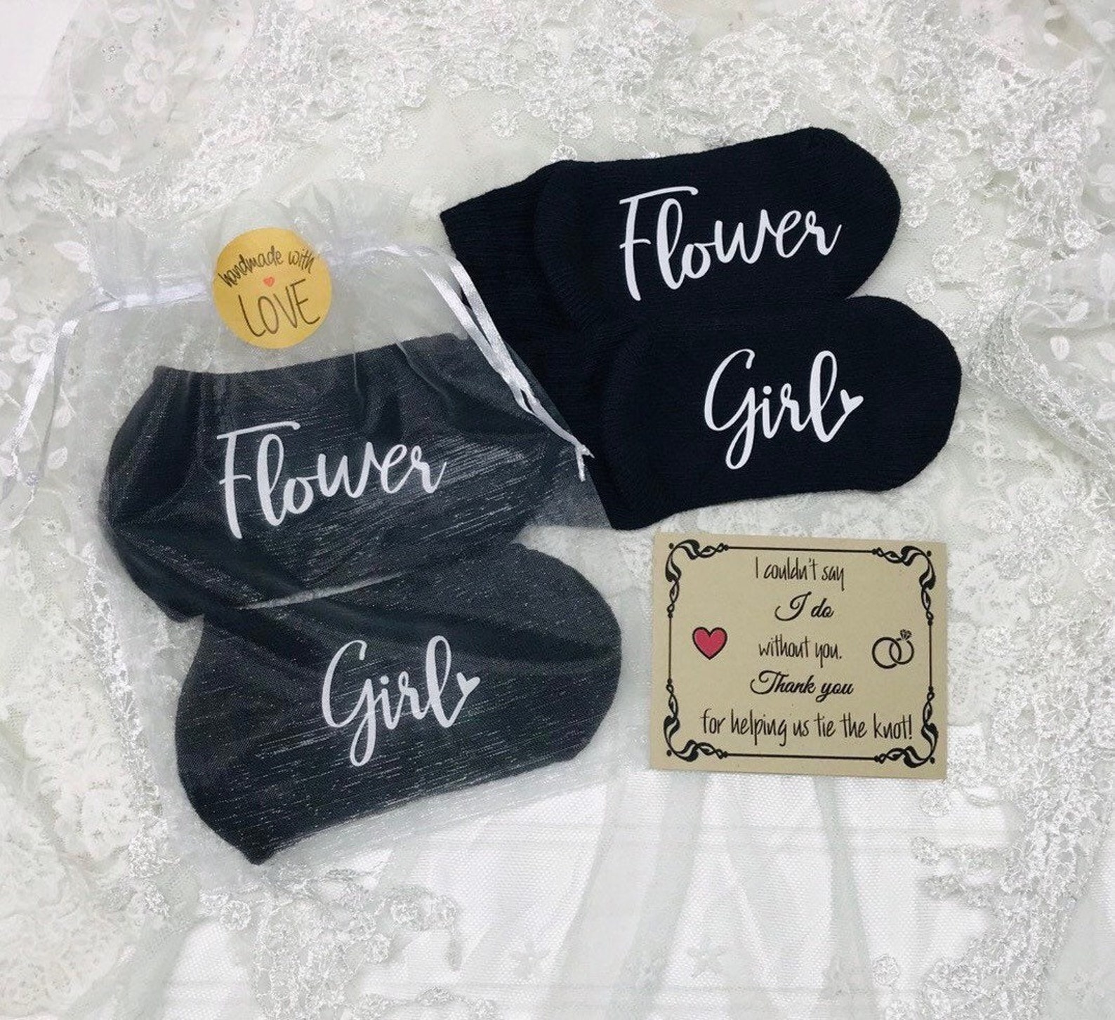 Junior Bridesmaid Flower Girl Socks Wedding Bridesmaid | Etsy