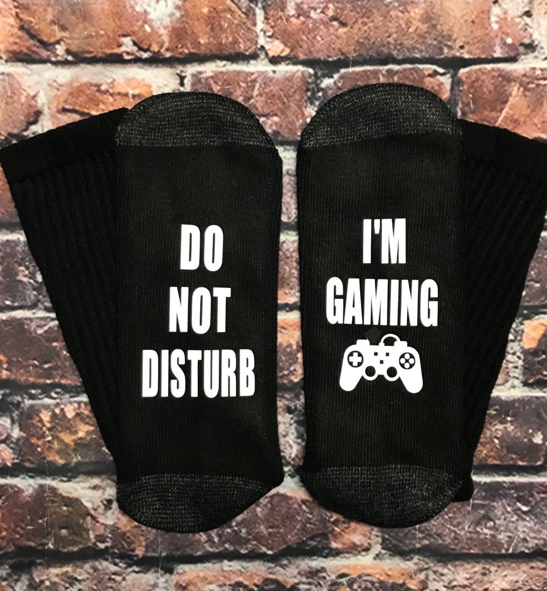 Gaming Socks, Gift for Him, Dad Socks, Gamer, Do Not Disturb Socks ...