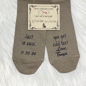 Groom Socks From Bride: Cold Feet Socks, Wedding, Just in Case You Get ...