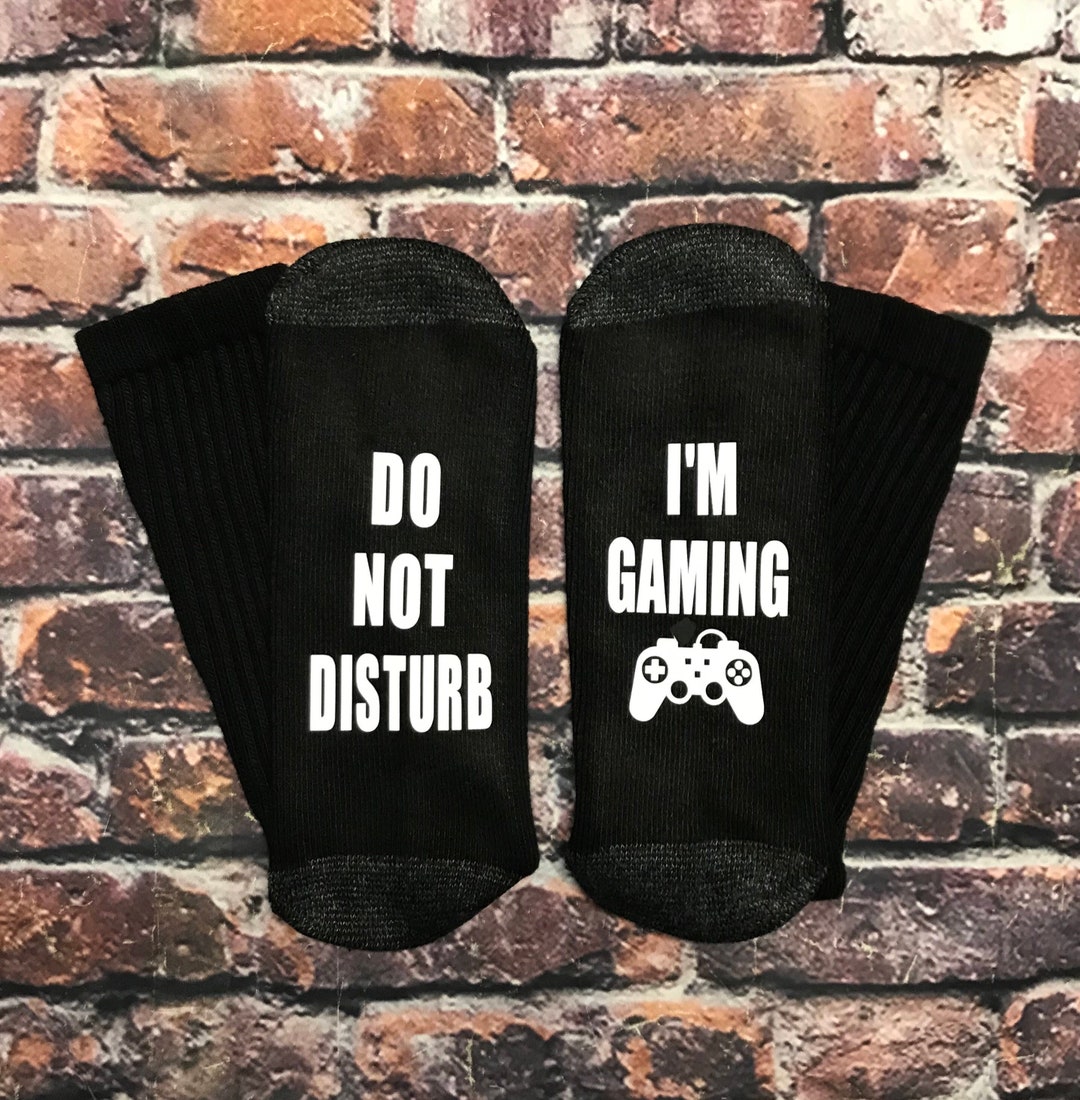 Gamer Gift: All Sizes AVAILABLE, I'm Gaming, Do Not Disturb Socks I'm ...