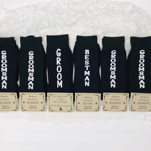 Groomsman Gift Socks, Groomsmen Proposal, Groomsmen Socks & Labels ...