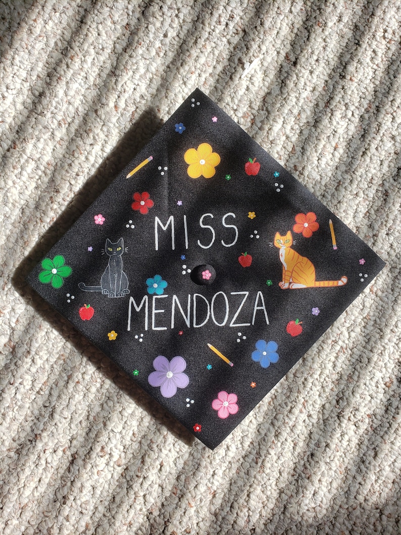 Custom Hand-painted Graduation Cap Simple or Complex - Etsy