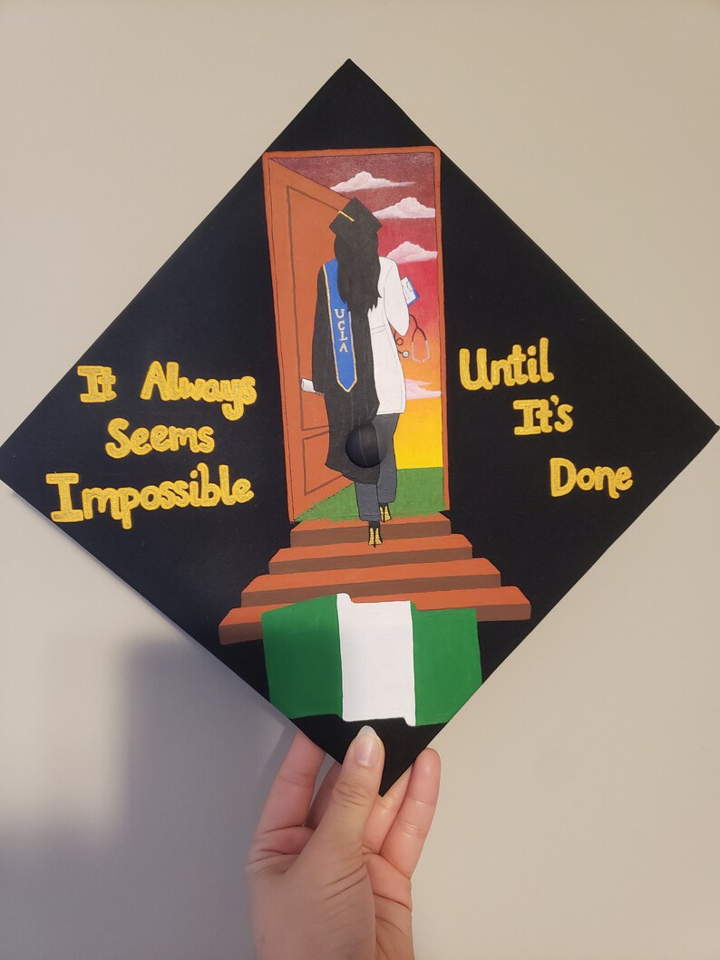 Custom Hand-painted Graduation Cap Simple or Complex - Etsy