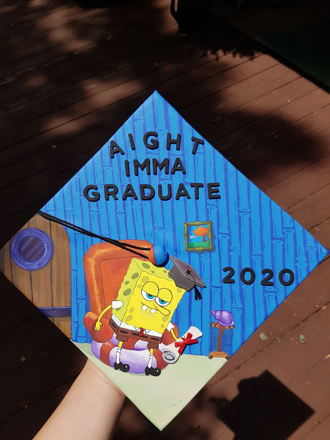 Custom Hand-painted Graduation Cap - Etsy