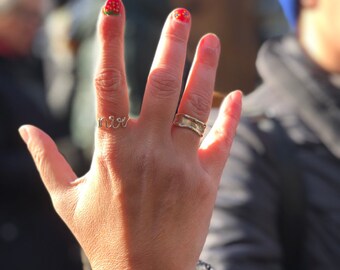 Wire name ring | Etsy