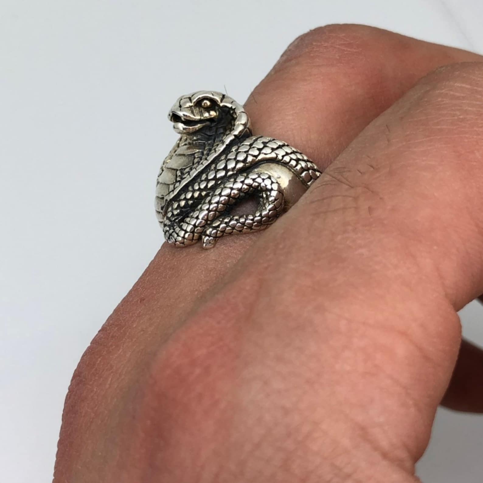 Cobra Silver Ring Snake Ring Animal Ring Cobra Sterling | Etsy