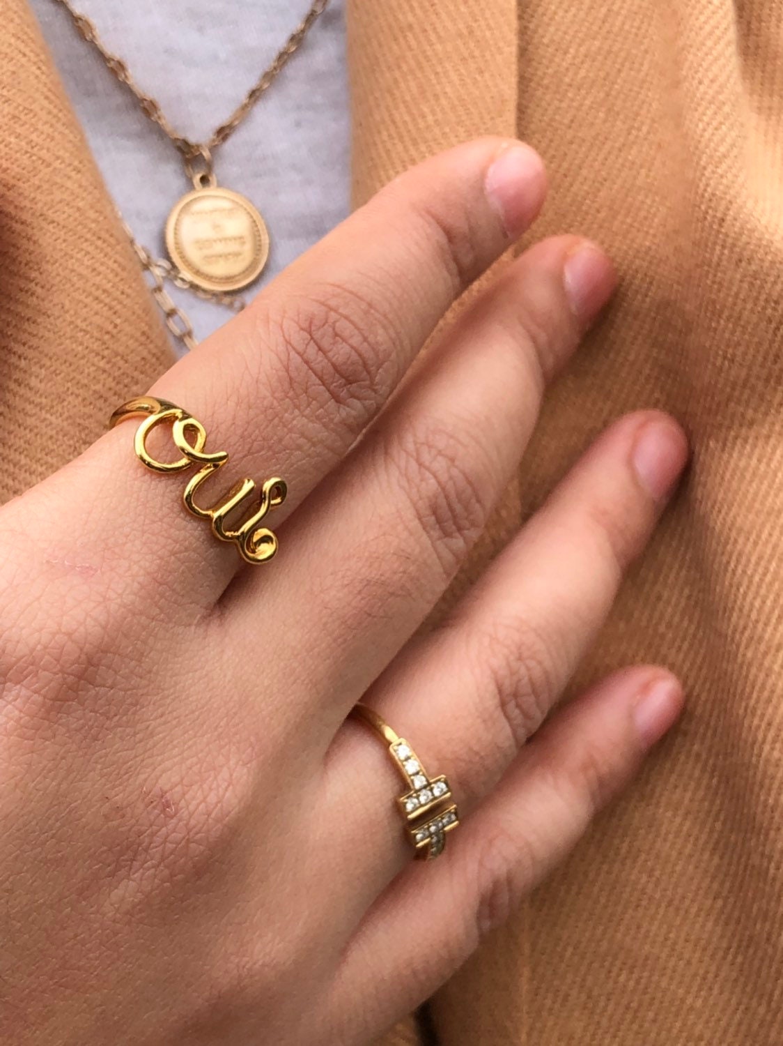 Oui Ring Gold Oui Gold Ring Oui Silver Ring Oui Rose Gold - Etsy