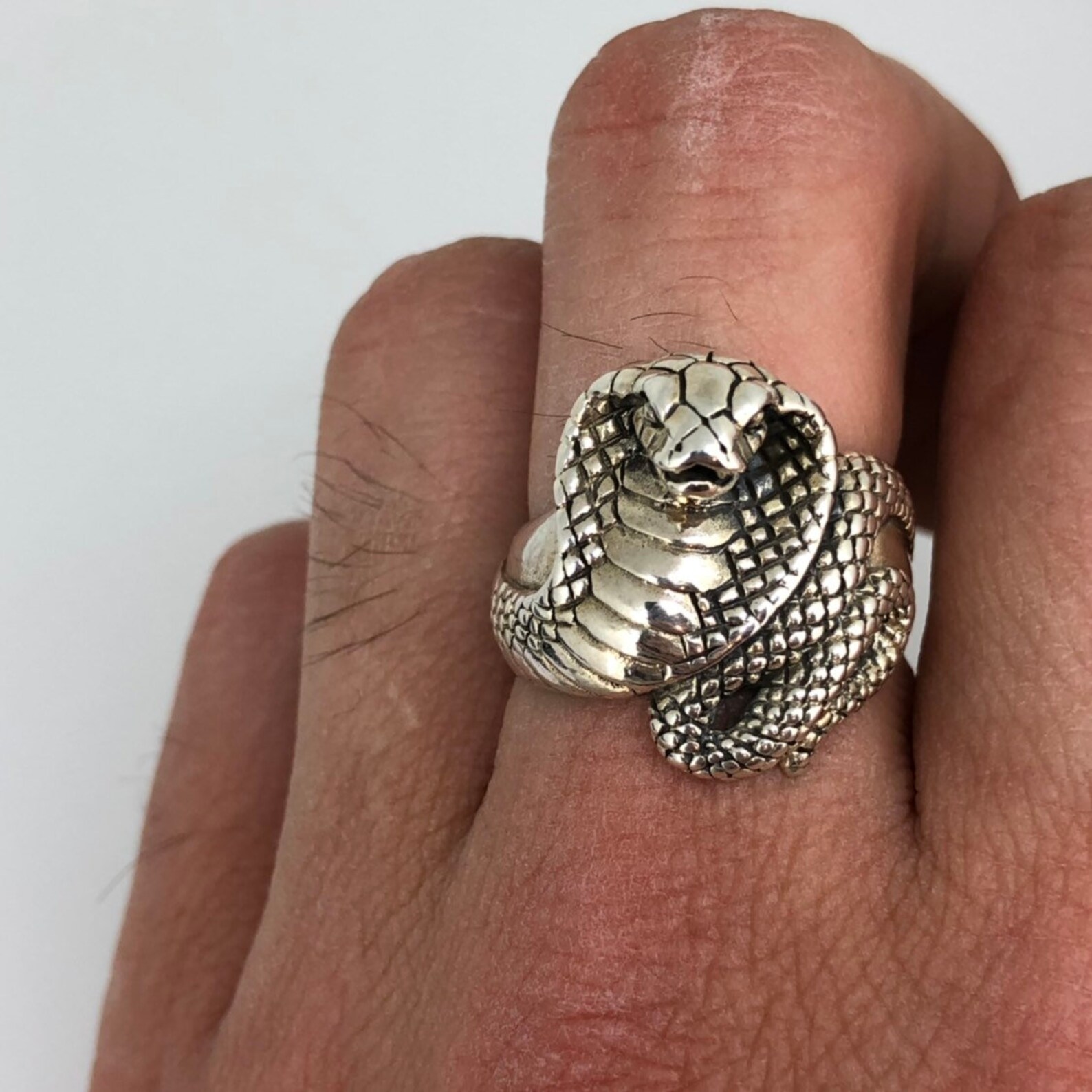 Cobra Silver Ring Snake Ring Animal Ring Cobra Sterling - Etsy