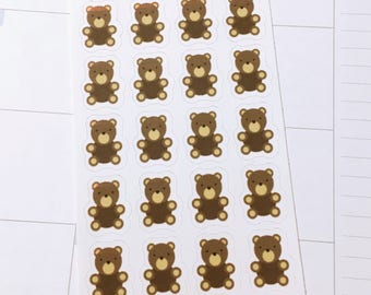 Teddy bear stickers | Etsy