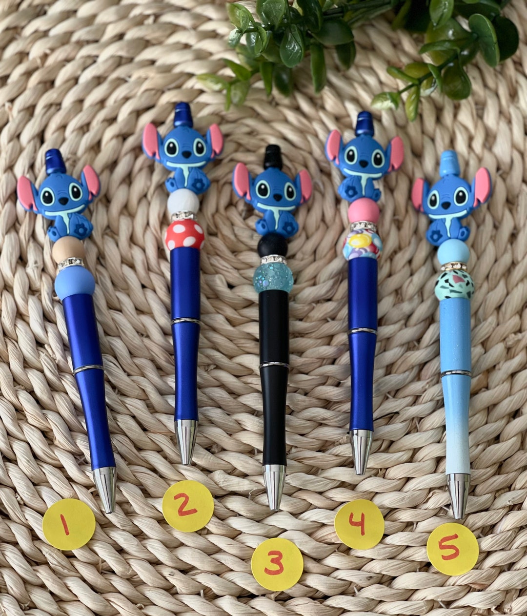 Blue Alien Pen, Beaded Refillable Pens, Refillable Pens, Custom Pens ...