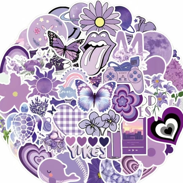 Purple Aesthetic Stickers - Etsy