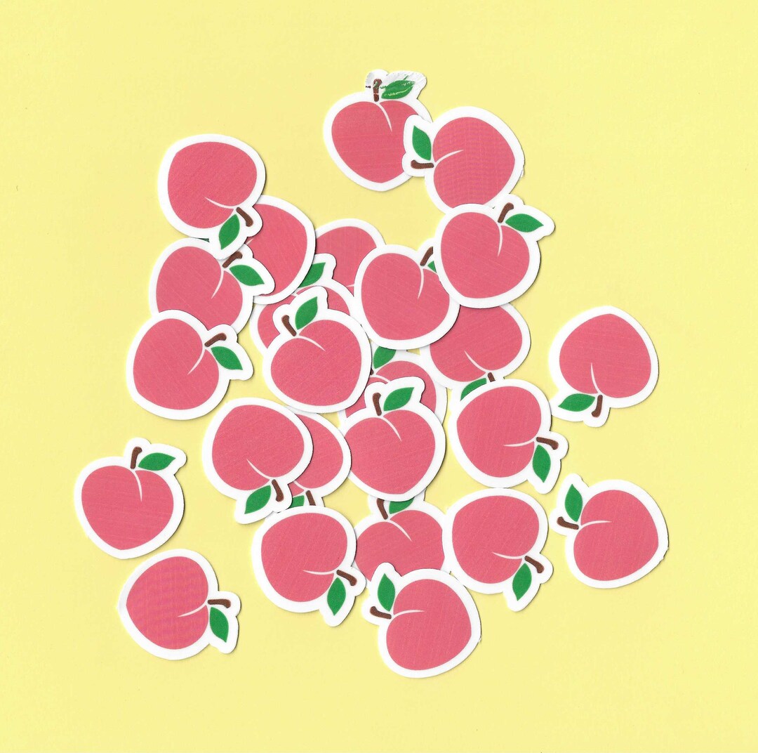 Peach Vinyl Stickers, Fruit Stickers, Mini Peach Sticker, Tumbler ...
