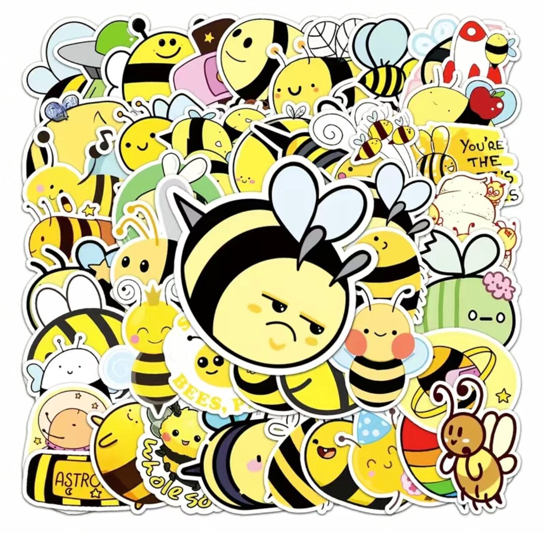 Bee Sticker Pack, Random Stickers for Water Bottles, Vinyl Stickers ...
