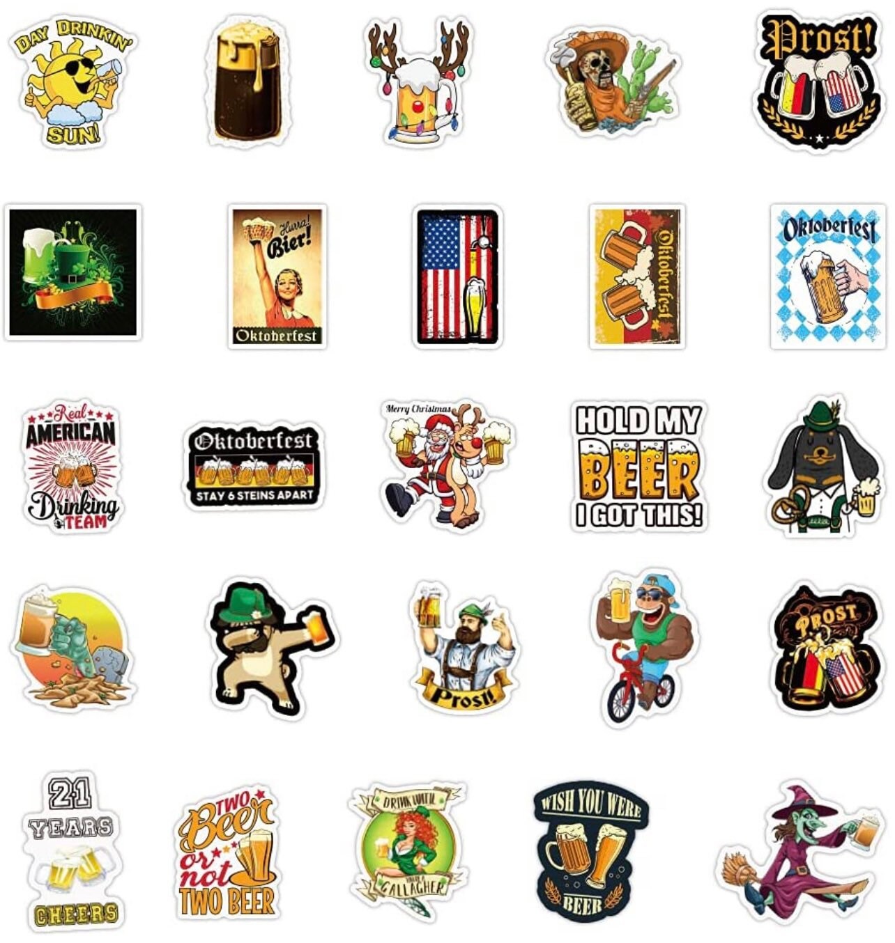 Beer Sticker Pack Drink Stickers Vinyl Stickers Decals Fun - Etsy