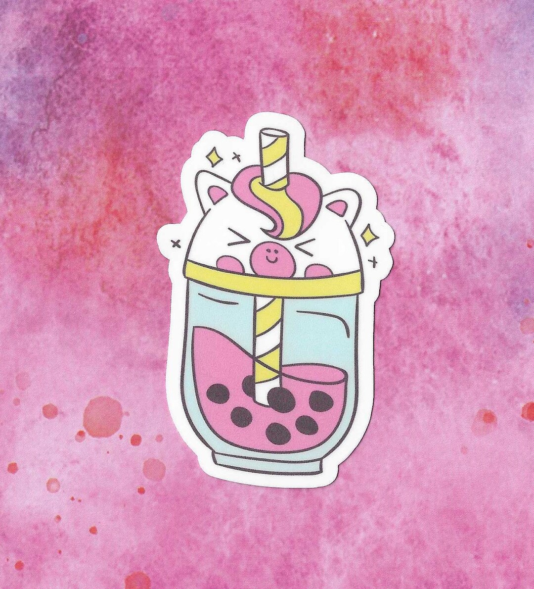 Boba Tea Stickers, Drink Stickers, Cute Stickers, Water Bottle Sticker ...