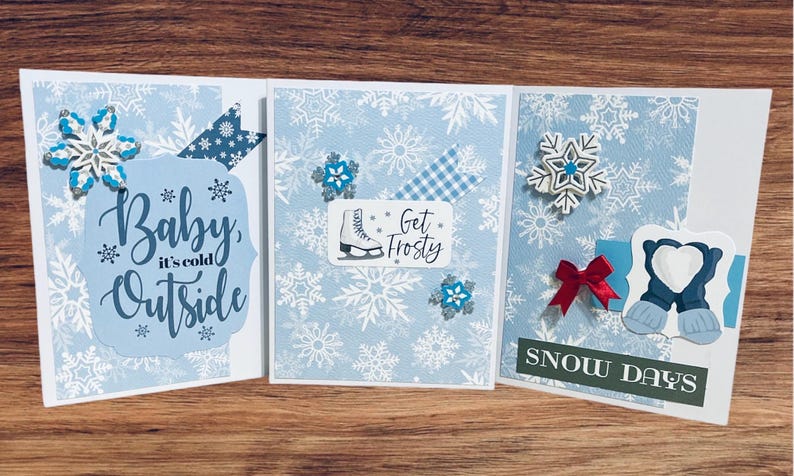 Snow Days Card, Get Frosty Ice Skate Card, Baby It’s Cold Outside Card ...