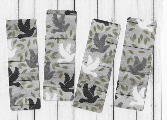 Dove Bookmarks Laminated Bookmarks Set of 4 Gifts for Book - Etsy