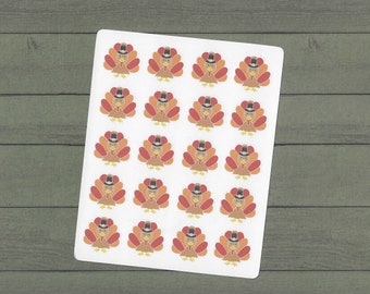 Small Turkey Stickers - Etsy