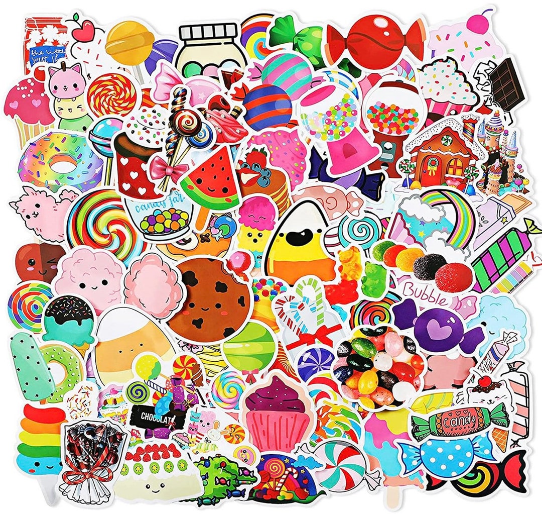 Sweets Sticker Pack, Dessert Stickers for Water Bottles, Aesthetic ...