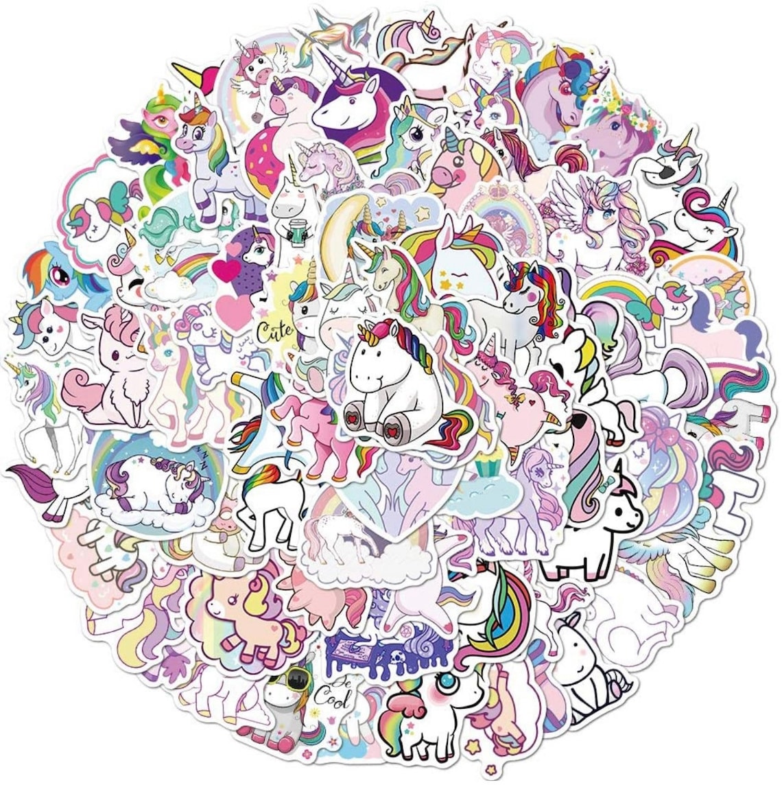 Unicorn Sticker Pack, Cute Stickers, Vinyl Stickers, Decals, Animal ...