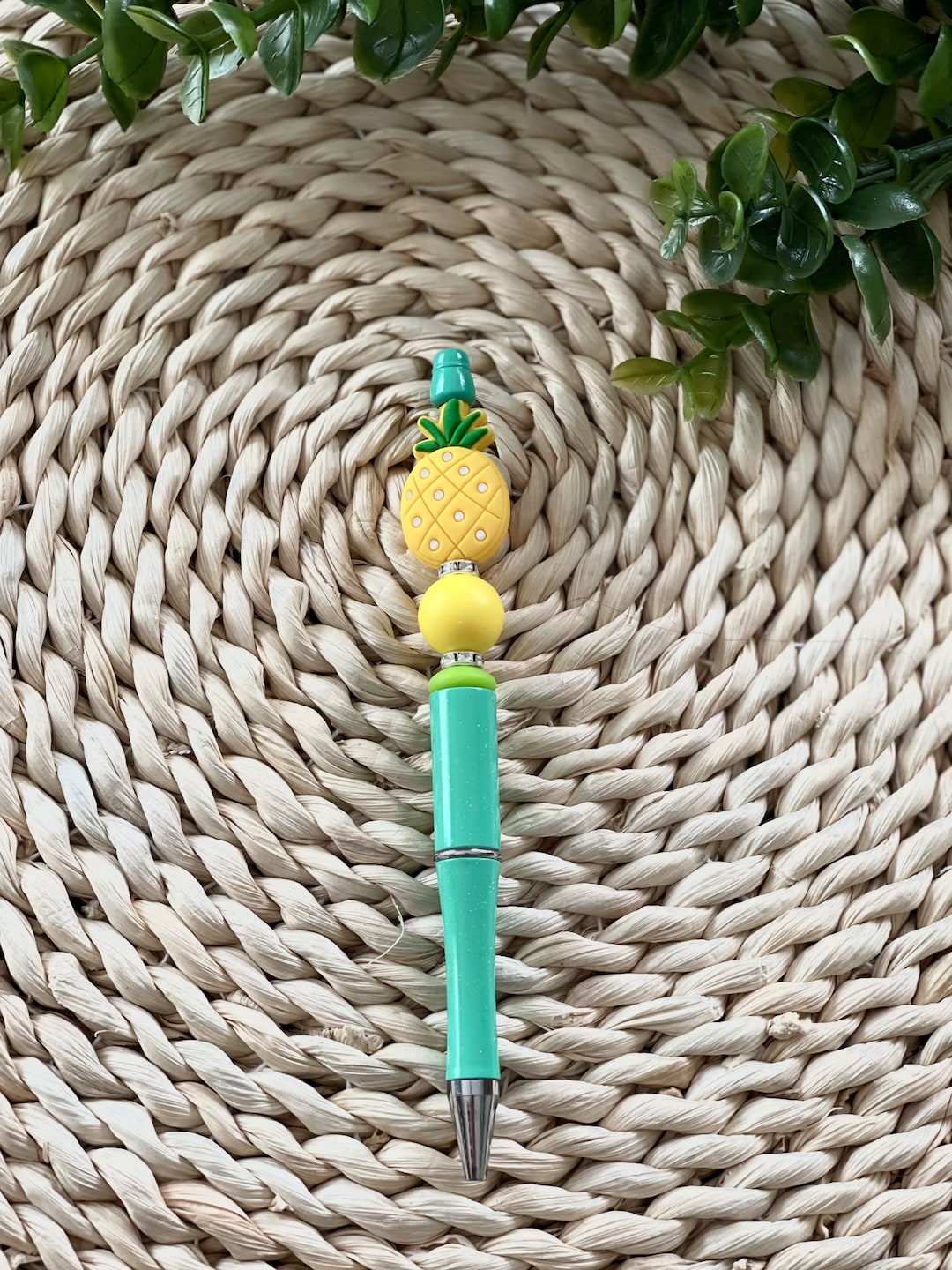 Pineapple Pen, Pineapple Beaded Pen, Fruit Pen, Silicone Beaded Pen ...