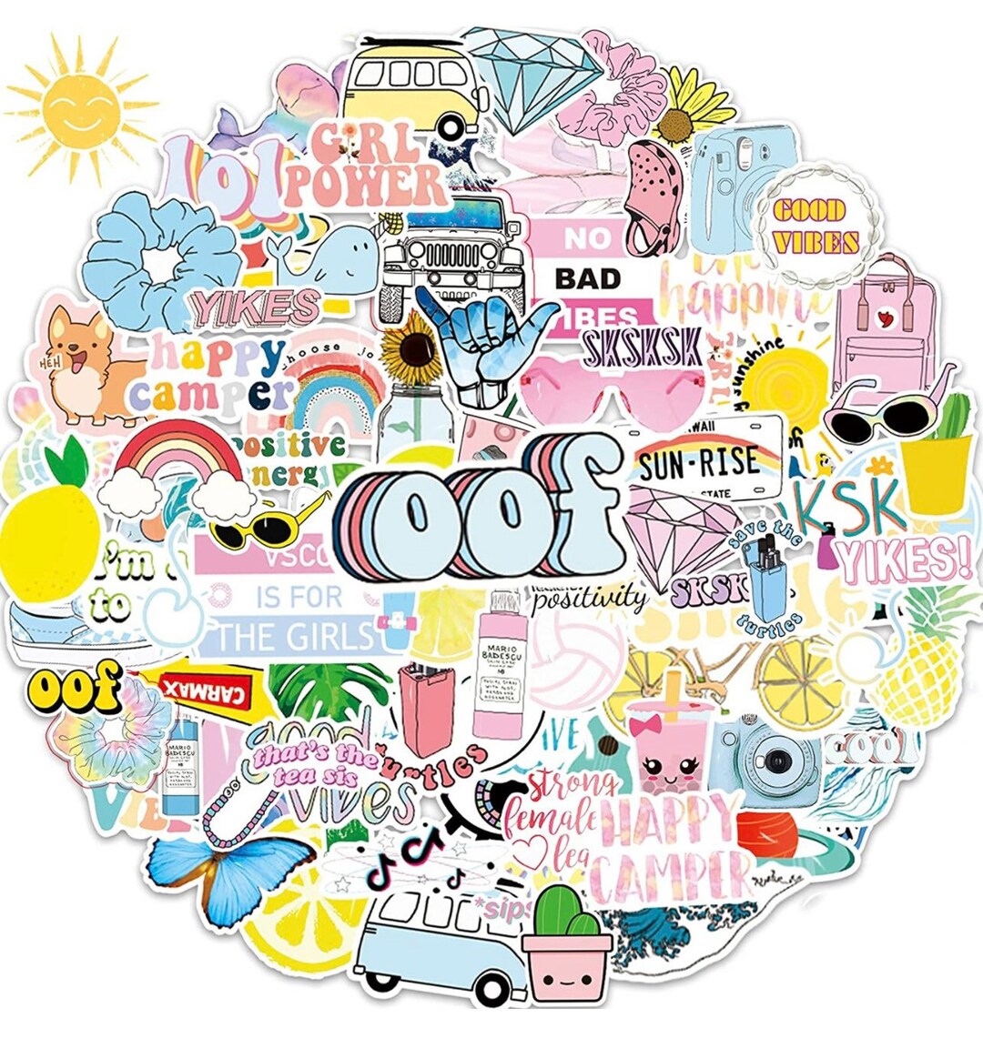 Various Stickers, Laptop Aesthetic Stickers, Kids Sticker Pack, Planner ...