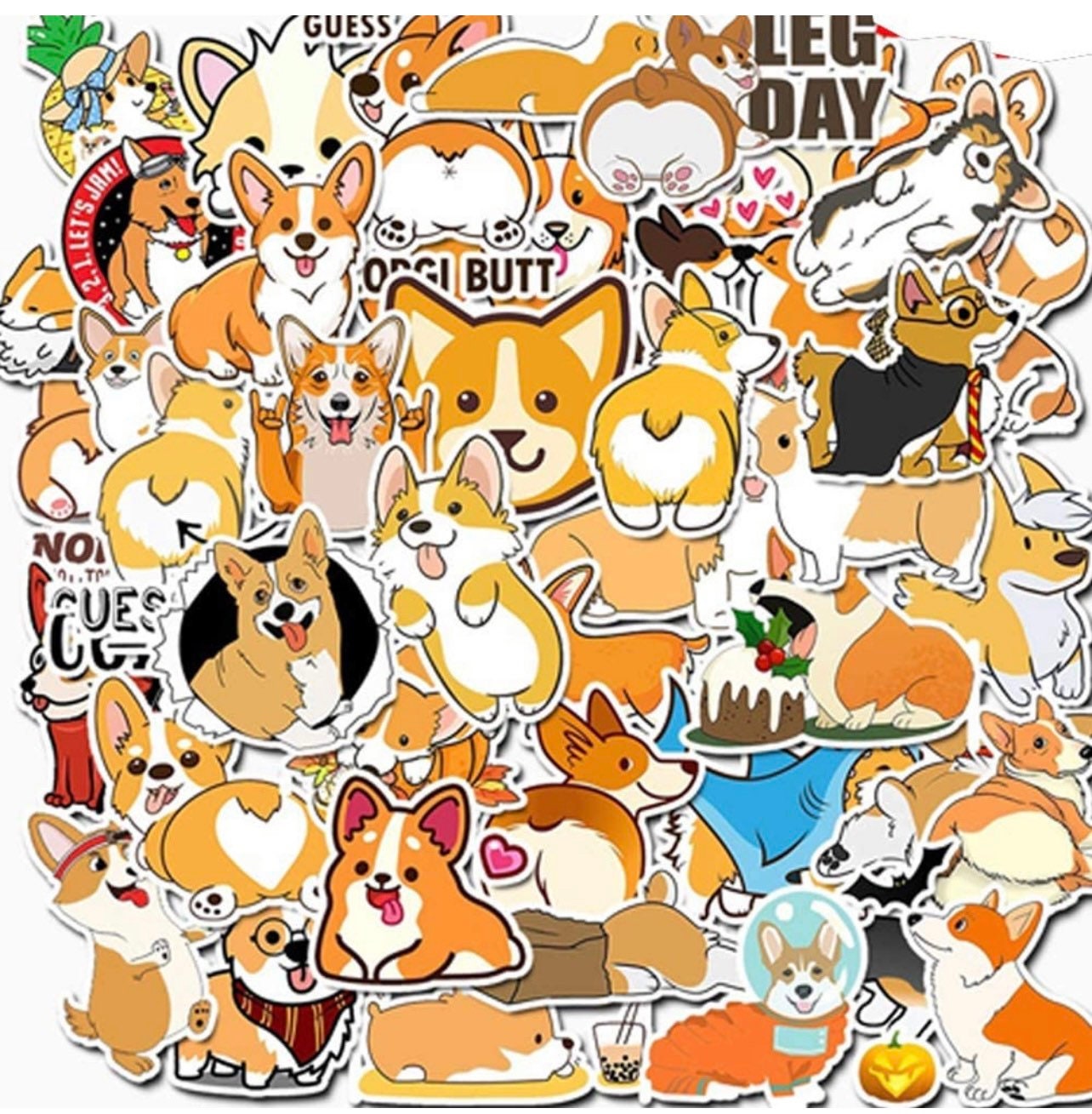 Corgi Dog Sticker Pack Random Stickers for Water Bottles | Etsy