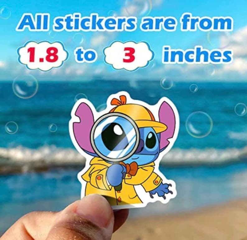 Stitch Sticker Pack Cartoon Stickers Cute Sticker Pack - Etsy