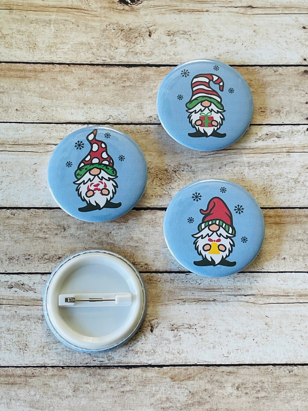 Gnome Christmas Buttons, 1.73” Pinback Button - Etsy