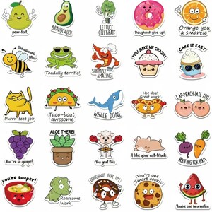 Cartoon Anime Stickers for Kids, Teacher, School Classroom, 5 Pack - Etsy