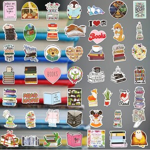 Reading Sticker Pack, Book Stickers for Water Bottles, Book Themed ...