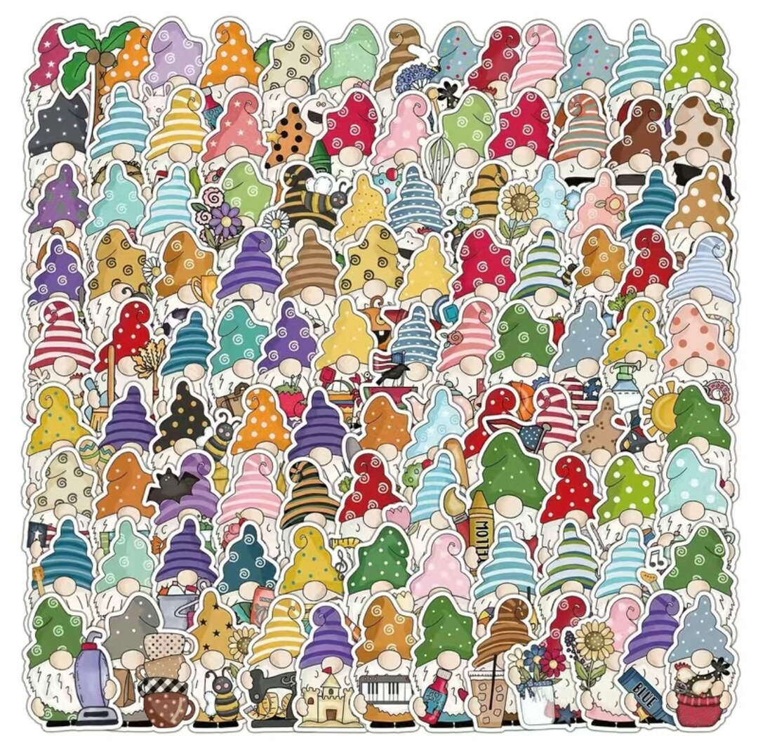Gnome Stickers, Cute Stickers, Vinyl Stickers, Decals, 5 Pack - Etsy