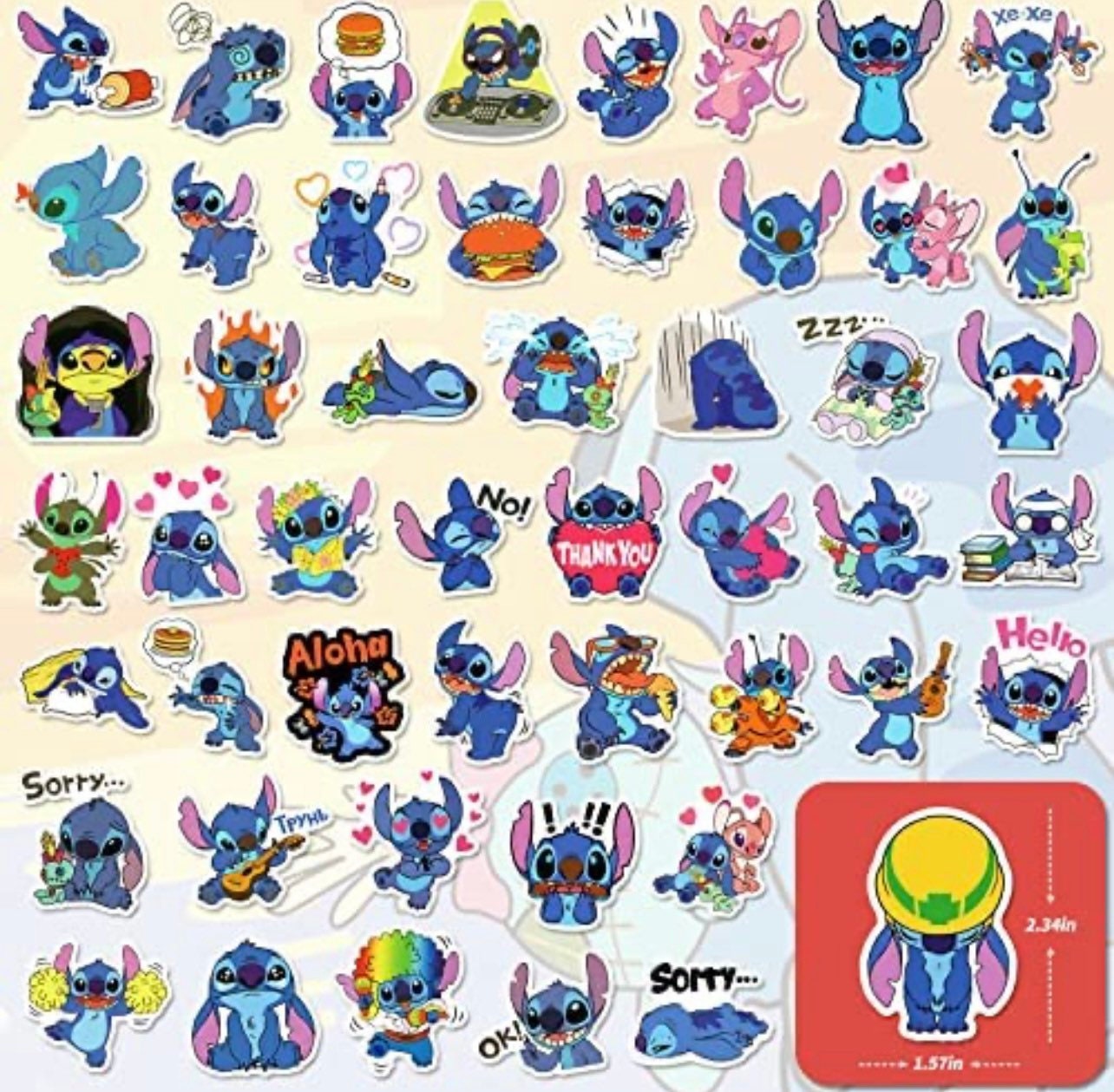 Stitch Sticker Pack Cartoon Stickers Cute Sticker Pack Laptop Decals ...