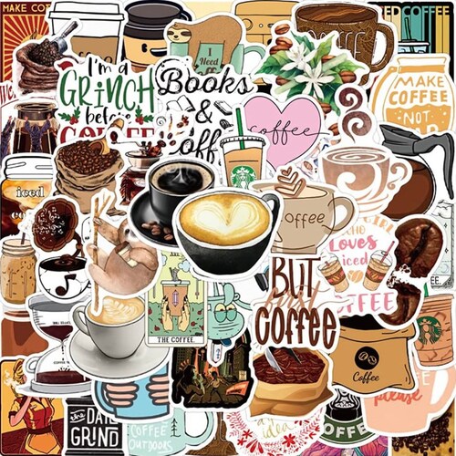 PRINTABLE COFFEE GIRL Stickers Printable Coffee Doll - Etsy Hong Kong