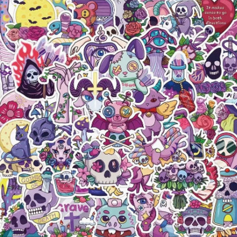 Purple Stickers - Etsy