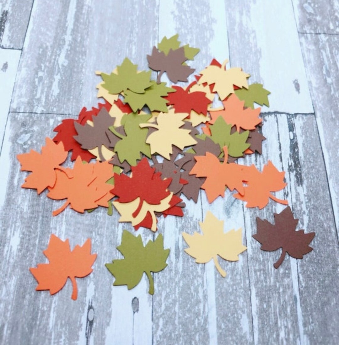 Fall Leave Confetti , Fall Confetti, Fall Table Decor, Small Paper ...
