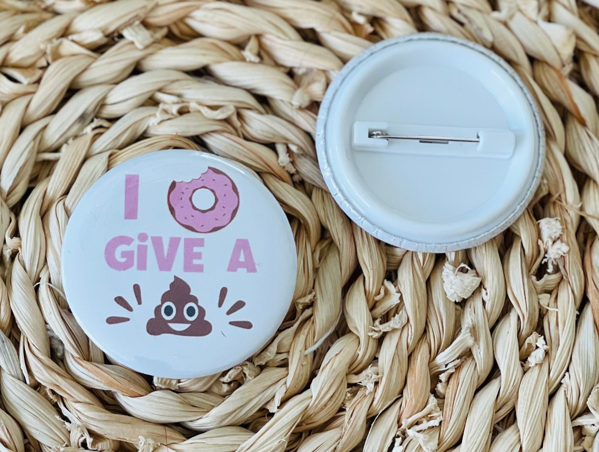 I Donut Give A Poop Button - Etsy