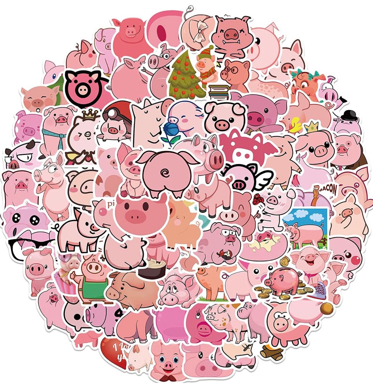 Pig Sticker Pack Stickers for Water Bottles Aesthetic Vinyl - Etsy