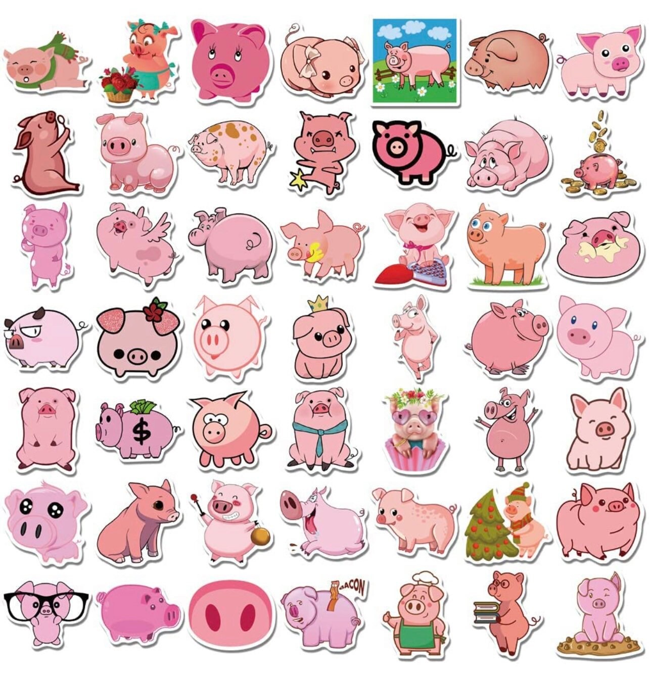 Pig Sticker Pack Stickers for Water Bottles Aesthetic Vinyl - Etsy