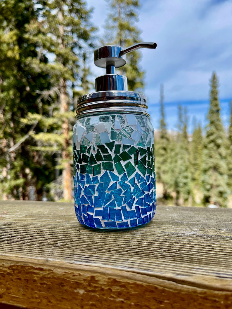 Sea Glass Soap Dispenser - Etsy