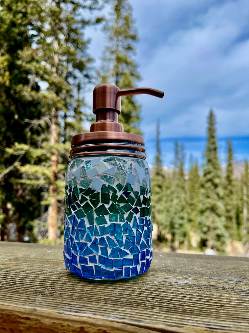 Sea Glass Soap Dispenser - Etsy