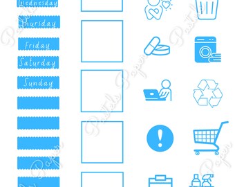 Printable Planner Stickers and Clip Art - Etsy